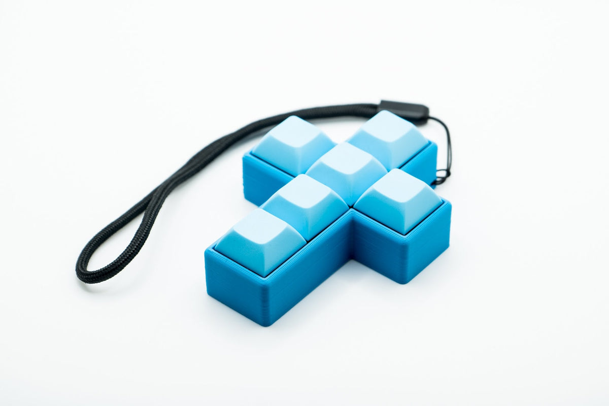 Six-Button Cross Mechanical Switch Fidget Toy w/ Keychain – Zkeebs